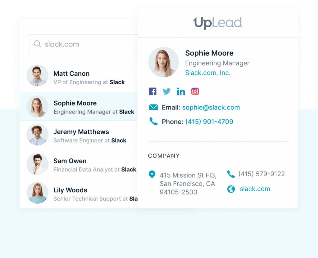 Email Finder - Find email addresses by name | UpLead