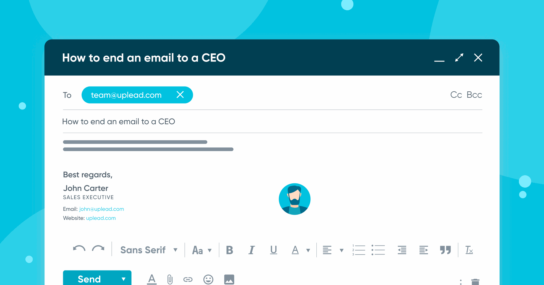 How To End An Email To A CEO Examples You Can Use UpLead