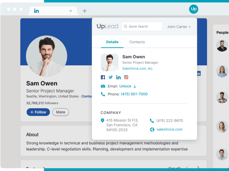 How to Find Emails From LinkedIn (8+ Ways Compared) - UpLead
