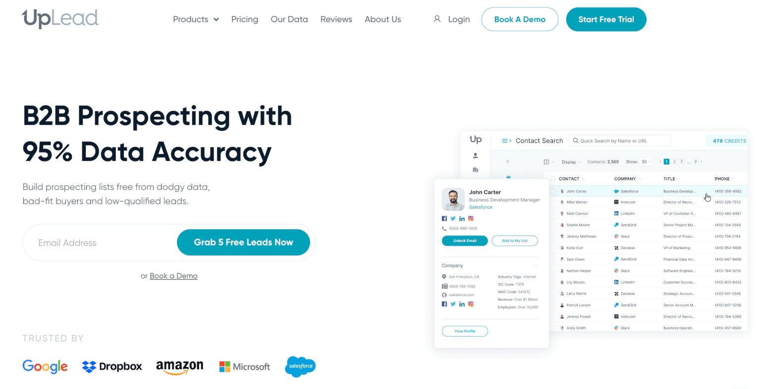 Lusha Pricing & Plans (2025) - UpLead